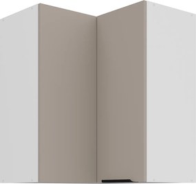 ARIA lb | horní kuchyňská skříňka 60x60 GN-72 2F (90°) rohová s policemi | 60x60 cm | bílá/béžová