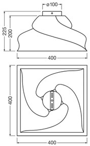 Ledvance - Stropní svítidlo DECOR CARDBOARD 1xE27/15W/230V 40x40 cm