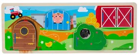 Bigjigs Toys Senzorické puzzle farma