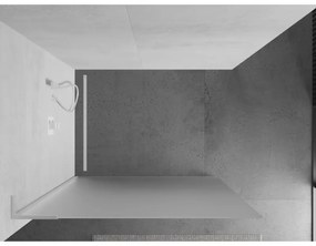 Mexen Kioto L, sprchová zástěna Walk-In 100 x 200 cm, 8mm sklo námraza, bílý profil, 800-100-103-20-30