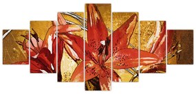 Obraz květů lilií (210x100 cm)