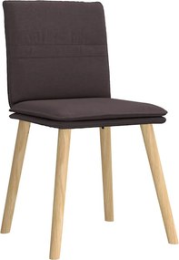 Jídelní židle 4 ks tmavě hnědé textil 3315359