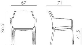 STIMA Plastová židle NET RELAX křesílko