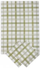 SVITAP sleep well Utěrka Extra savá 50x70 cm Káro khaki 3 ks
