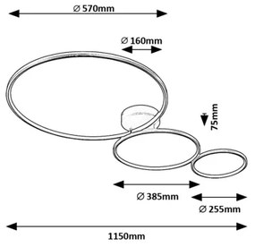 Rabalux 71297 - LED Stropní svítidlo FORMAND LED/38W/230V