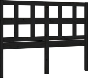 vidaXL Čelo postele 125,5 x 4 x 100 cm masivní borovice [818914] Barva: Černá