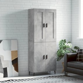 Skříň highboard betonově šedá 69,5x34x180 cm kompozitní dřevo 3199573