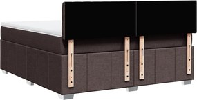 Box spring postel s matrací tmavě hnědá 180x200 cm textil 3287157