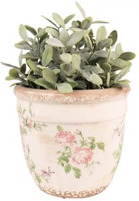 Keramický obal na květináč s růžemi Roses V L – 18x17 cm