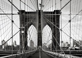 Vliesová fototapeta na zed' Průchod Brooklynským Mostem | 155 x 110 cm | DFTNM2664