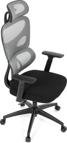 Ergonomická kancelářská židle LEXON - šedá síťovina