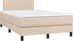 Box spring postel s matrací cappuccino 120x200 cm umělá kůže 3140998