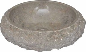 Umyvadlo šedé Ø 40 x12 cm mramor 149158