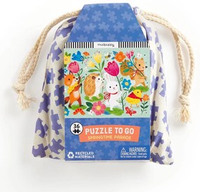 Mudpuppy Puzzle Jarní průvod v látkovém pytlíku 36 dílků