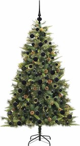 Umělý sklopný vánoční stromeček s kužely Zelená 180 cm 3395090