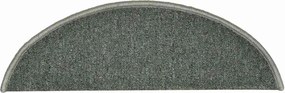 Schodové rohože 15 ks 56 x 17 x 3 cm tmavě zelené půlkulaté 322360