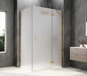 Polysan Polysan, GLOBE GOLD MATT obdélníková sprchová zástěna 900x1000mm, matné sklo, pravé, GB1090-3415MRG