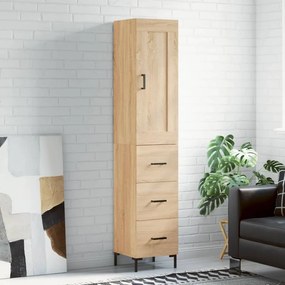 Skříň highboard dub sonoma 34,5 x 34 x 180 cm kompozitní dřevo