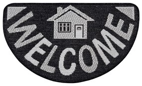 Antracitově šedá rohožka Hanse Home Weave Big Welcome, 50 x 80 cm