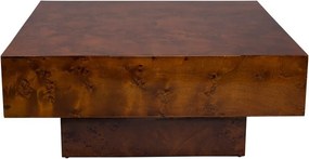 Konferenční stolek v dekoru ořechu v tmavě přírodní barvě 90x90 cm Quinn – Dutchbone