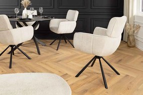 Designová otočná židle Parthenia béžová