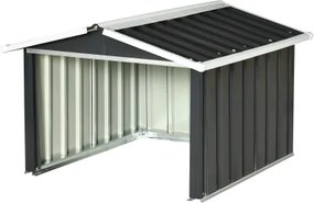 Outsunny kovový přístřešek pro robotické sekačky, nerezový, 86 x 100 x 63 cm, tmavě šedý
