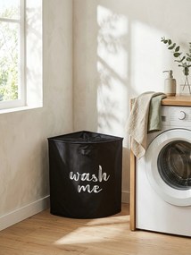 Sinsay - Koš na prádlo s nápisem WASH TIME - černá