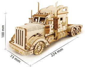 RoboTime dřevěné 3D puzzle Americký tahač