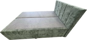 Čalouněná postel boxspring DIRELIS VIBE 180x200 cm tmavě zelená Matrace: Matrace Bonell pružinová
