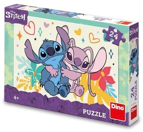 Dino Puzzle Stitch a Angel 24 dílků