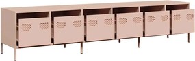 TV skříňka růžová 202 x 39 x 43,5 cm ocel válcovaná za studena 3307150