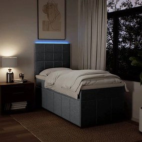 Box spring postel s matrací světle šedý 100 x 200 cm textil 3293879