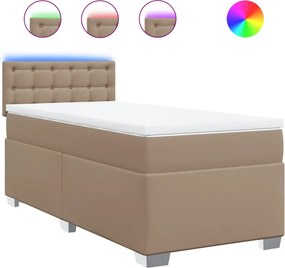 Box spring postel s matrací cappuccino 90x200 cm umělá kůže 3288407