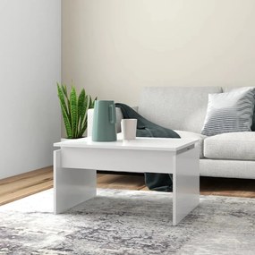 vidaXL Konferenční stolek 68 x 50 x 38 cm dřevotříska [808336] Barva: bílá s vysokým leskem