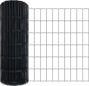 Evropský plot se hroty 10 x 0,8 m Ocel potažená PVC Šedá 3350644