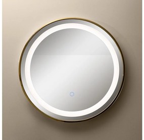 Zuma Line D251801-LED Koup. zrcadlo s podsv. 24W/230V 3000/4000/6000K IP44 zlatá D251801