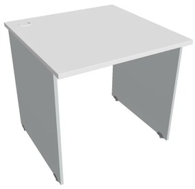 Stůl pracovní rovný 80 cm - Hobis Gate GS 800 Dekor stolové desky: bílá, Dekor lamino podnože: šedá