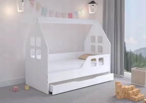 Nádherná postel ve tvaru domečku s úložným prostorem 160 x 80 cm