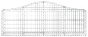 Klenuté gabionové koše 8 ks 200x30x60/80 cm pozinkované železo,  3145394