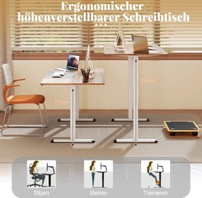 Costway Elektrický stojánek výškově nastavitelný stůl ergonomický stojánek