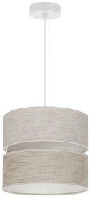 Závěsné svítidlo Jen, 1x béžové/světlobéžové textilní stínítko, (fi 20 cm), w