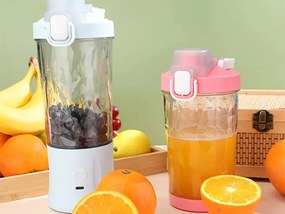 Verk Group Přenosný bezdrátový USB mixér na smoothie, drtič ledu, modrý