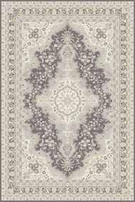 Klasický vlněný koberec Agnella Isfahan Almas Antracit šedý Rozměr: 240x340 cm