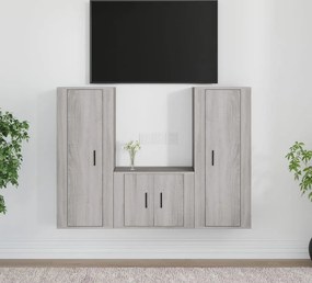 vidaXL 3dílný set TV skříněk kompozitní dřevo [3188744] Barva: šedá sonoma