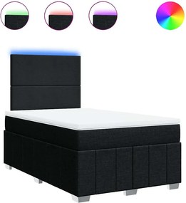 Box spring postel s matrací černá 120x190 cm textil 3293902