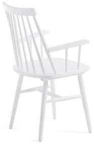 Bílá jídelní židle ze dřeva kaučukovníku Kave Home Kristie