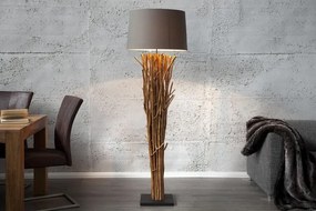 Stojací lampa Euphoria 175cm přírodní dřevo / hnědá
