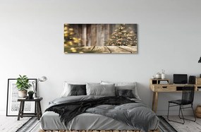 akrylový obraz Desky vánoční stromky 120x60 cm