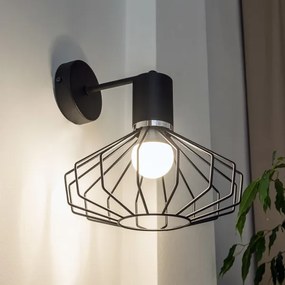 Nástěnná lampa SOLANO 1xE27/15W/230V černá/lesklý chrom