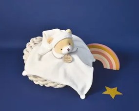 Doudou Dárková sada Plyšový muchláček šedý Medvídek 25 cm / od 0 měsíc